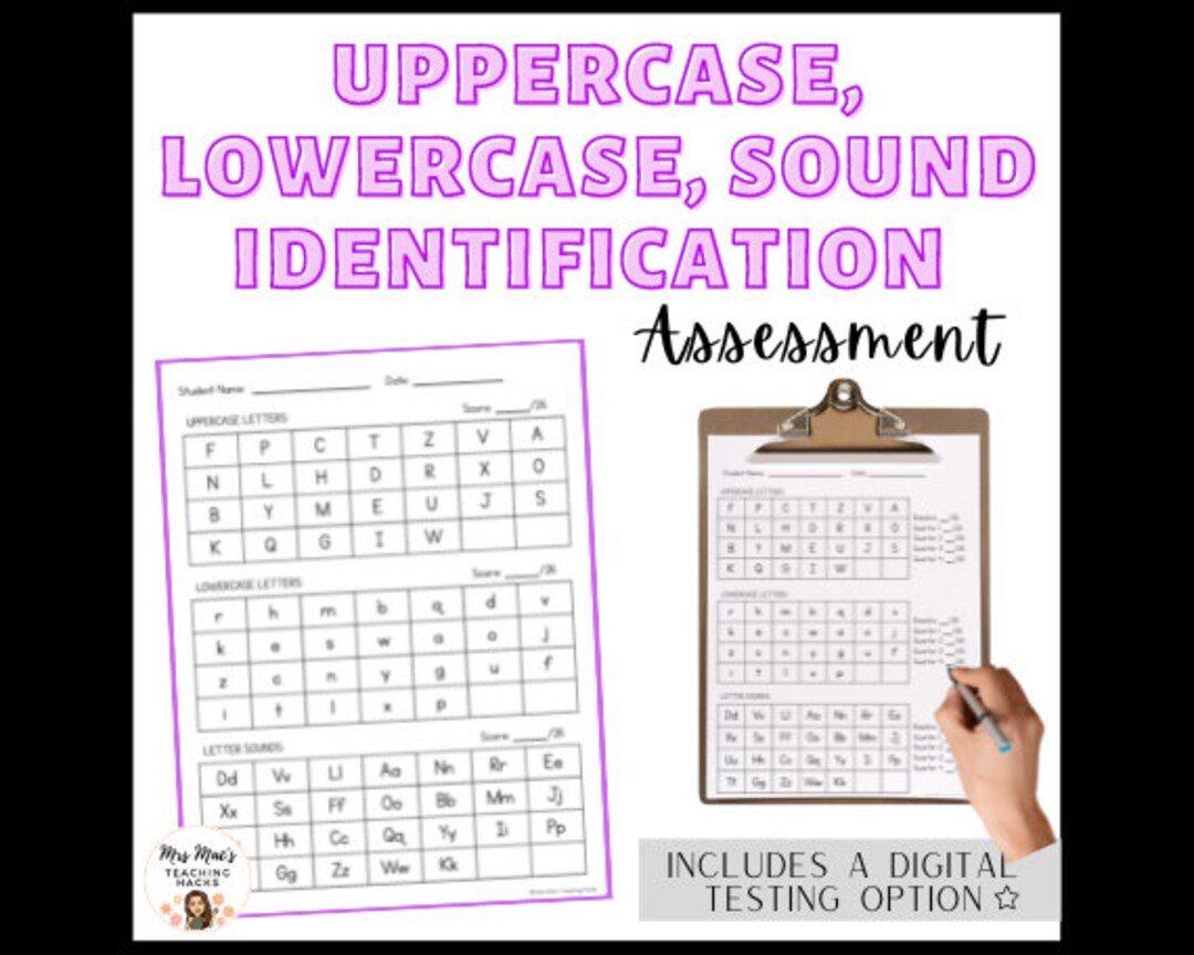 Uppercase, Lowercase, Sound Letter Identification Assessment - Etsy