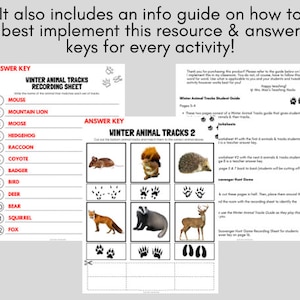 Winter Animal Tracks Activity & Scavenger Hunt - Etsy