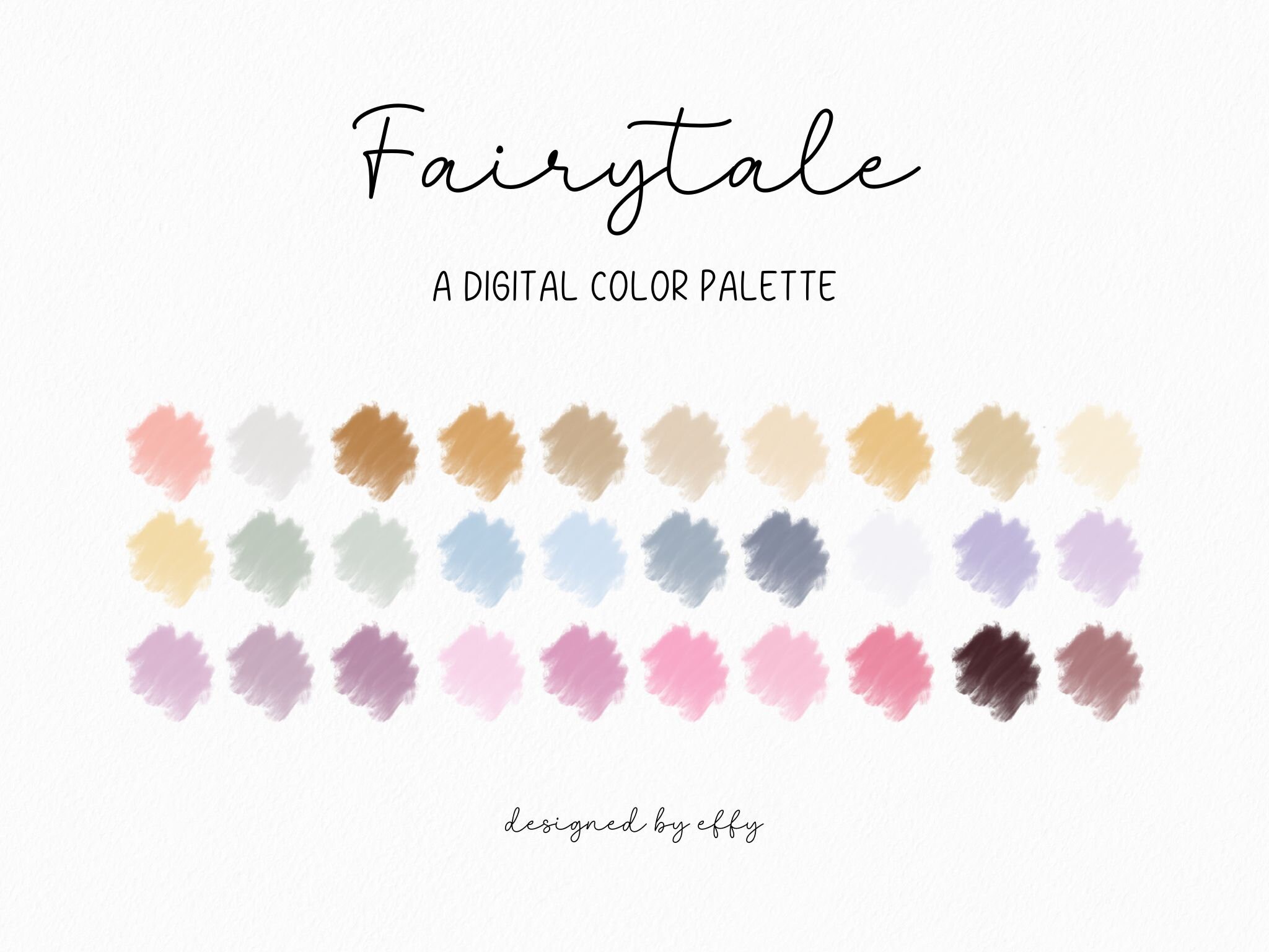 Fairytale Digital Color Palette Procreate iPad Digital Palette 30 Pan ...
