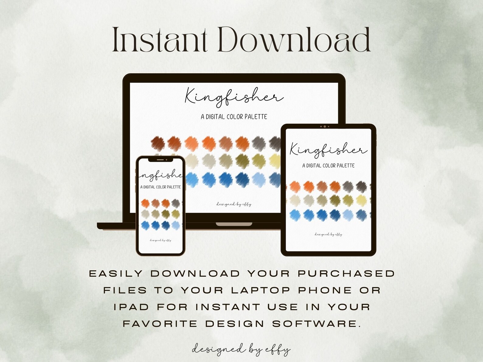 Kingfisher Digital Color Palette Procreate Ipad Digital - Etsy