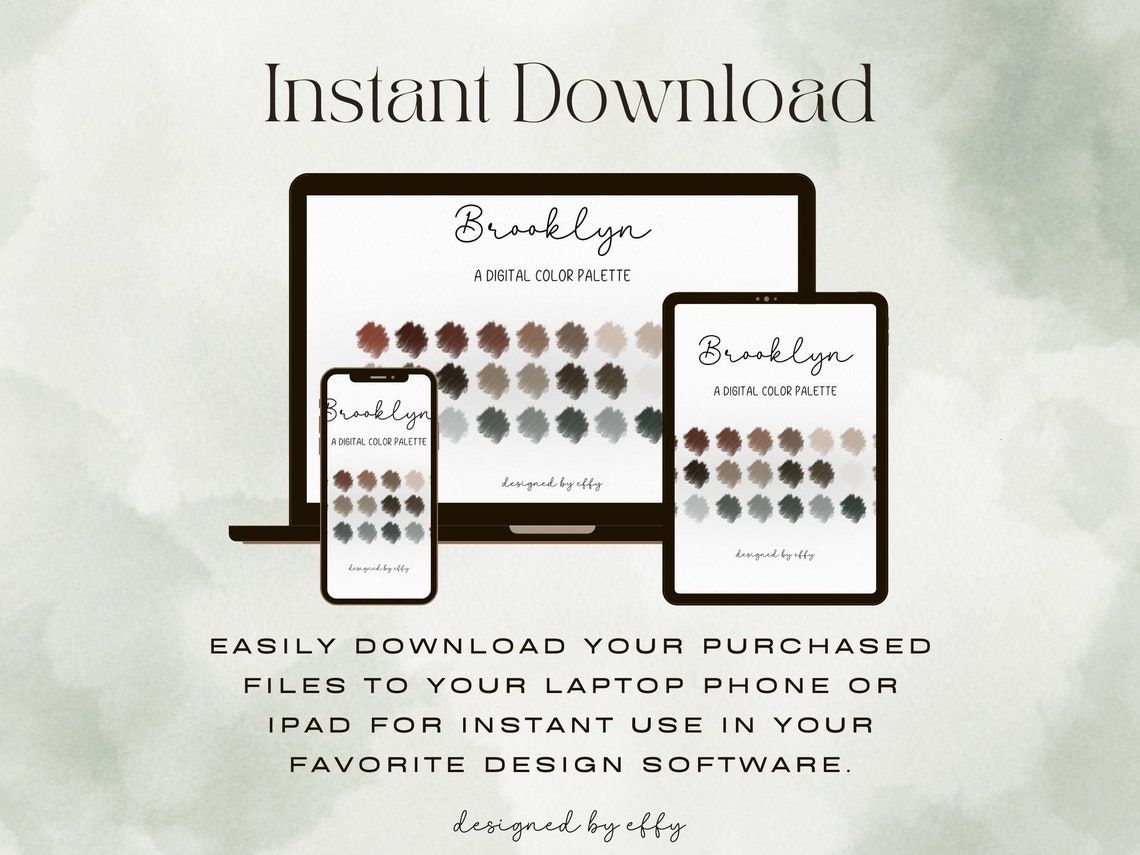 Brooklyn A Digital Color Palette Procreate iPad Digital Palette 30 Pan ...