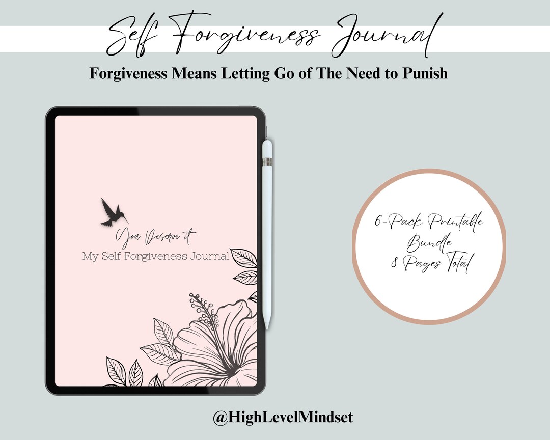 Self Forgiveness Journal Canva Template | Printable PDF | Digital ...