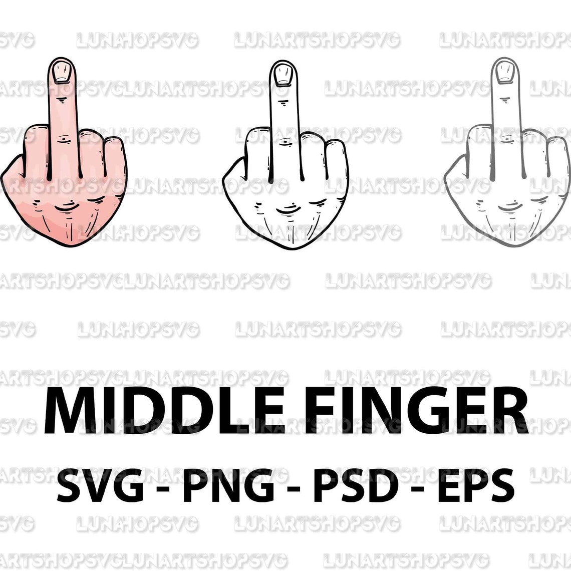 Middle Finger SVG - Etsy