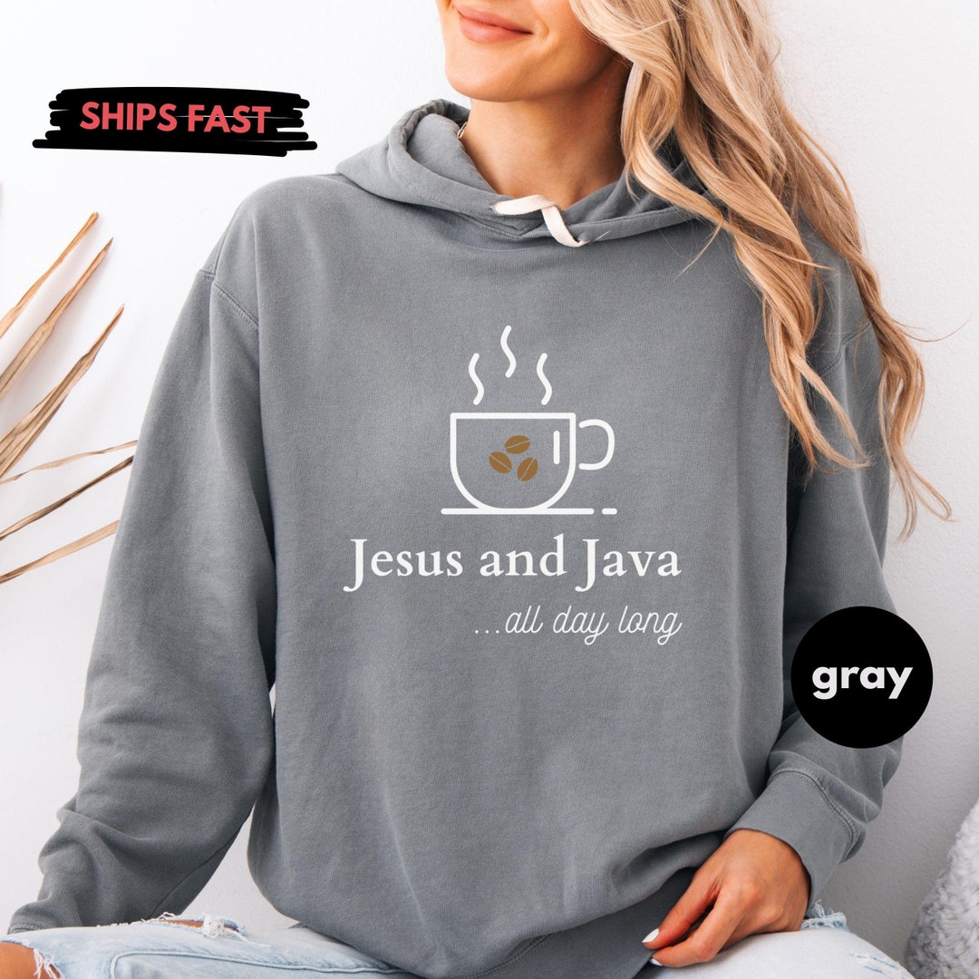 Christian Jesus and Java Unisex Lightweight Hoodie Sweatshirt, Best Friend Gift, Girlfriend Gift ...