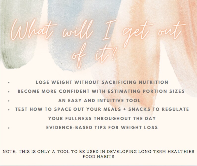 Easy Portion Size Guide, Meal Planner 1500kcal Diet Portion Control ...