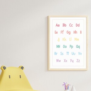 Alphabet Chart for Children's Room Nursery Decor Printable Digital ...