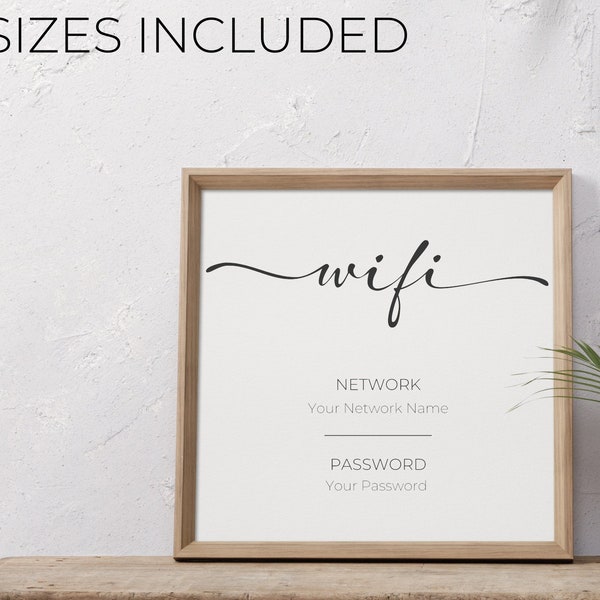 WIFI Password Sign Printable Wifi Sign Decor WIFI Password Sign ...