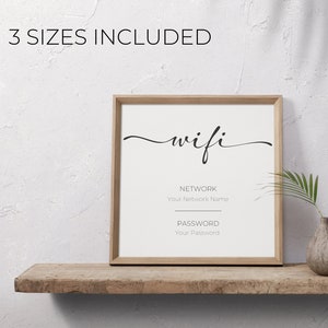 WIFI Password Sign Printable Wifi Sign WIFI Password Sign Editable Wifi ...