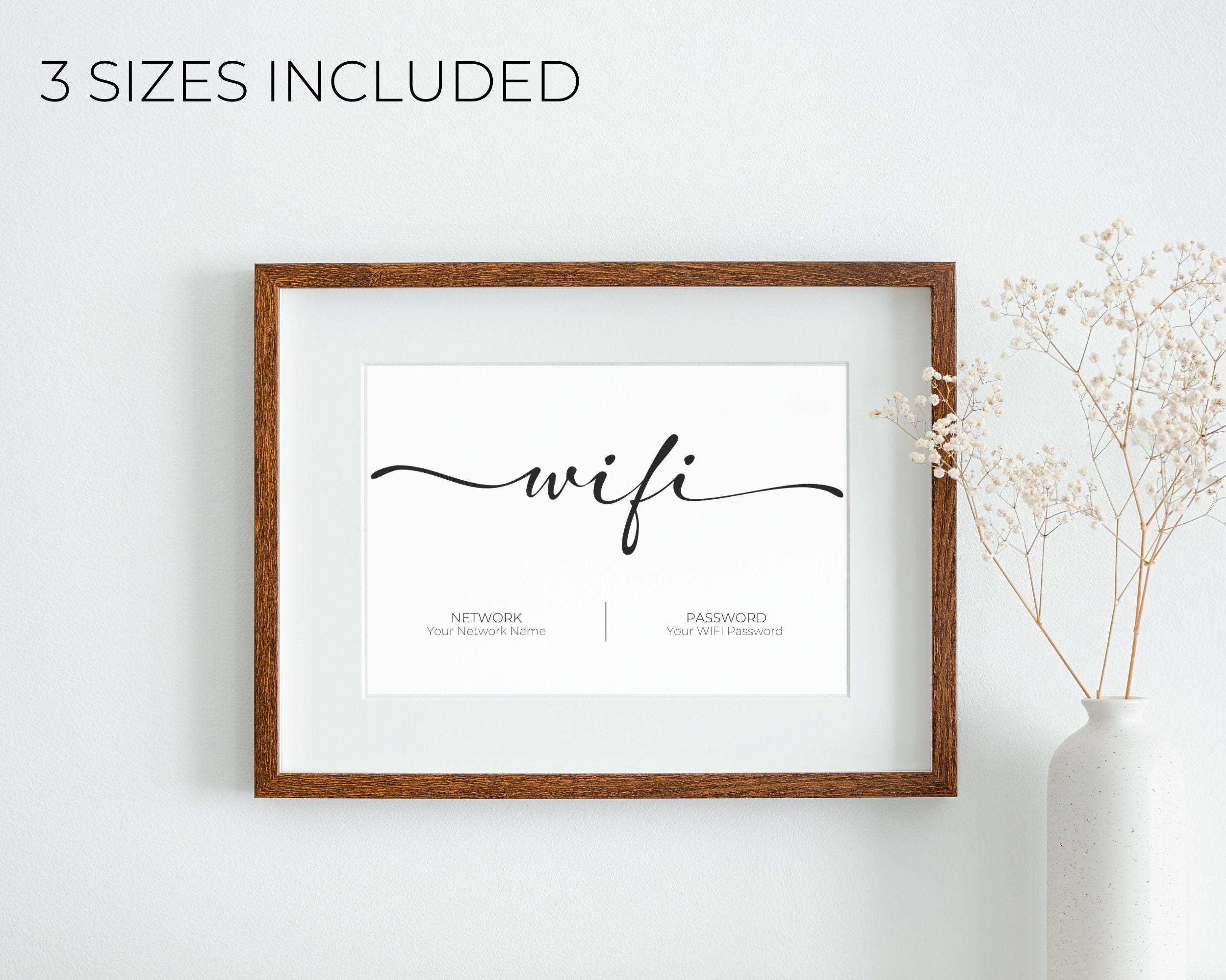 WIFI Password Sign Printable Wifi Sign Decor WIFI Password Sign ...