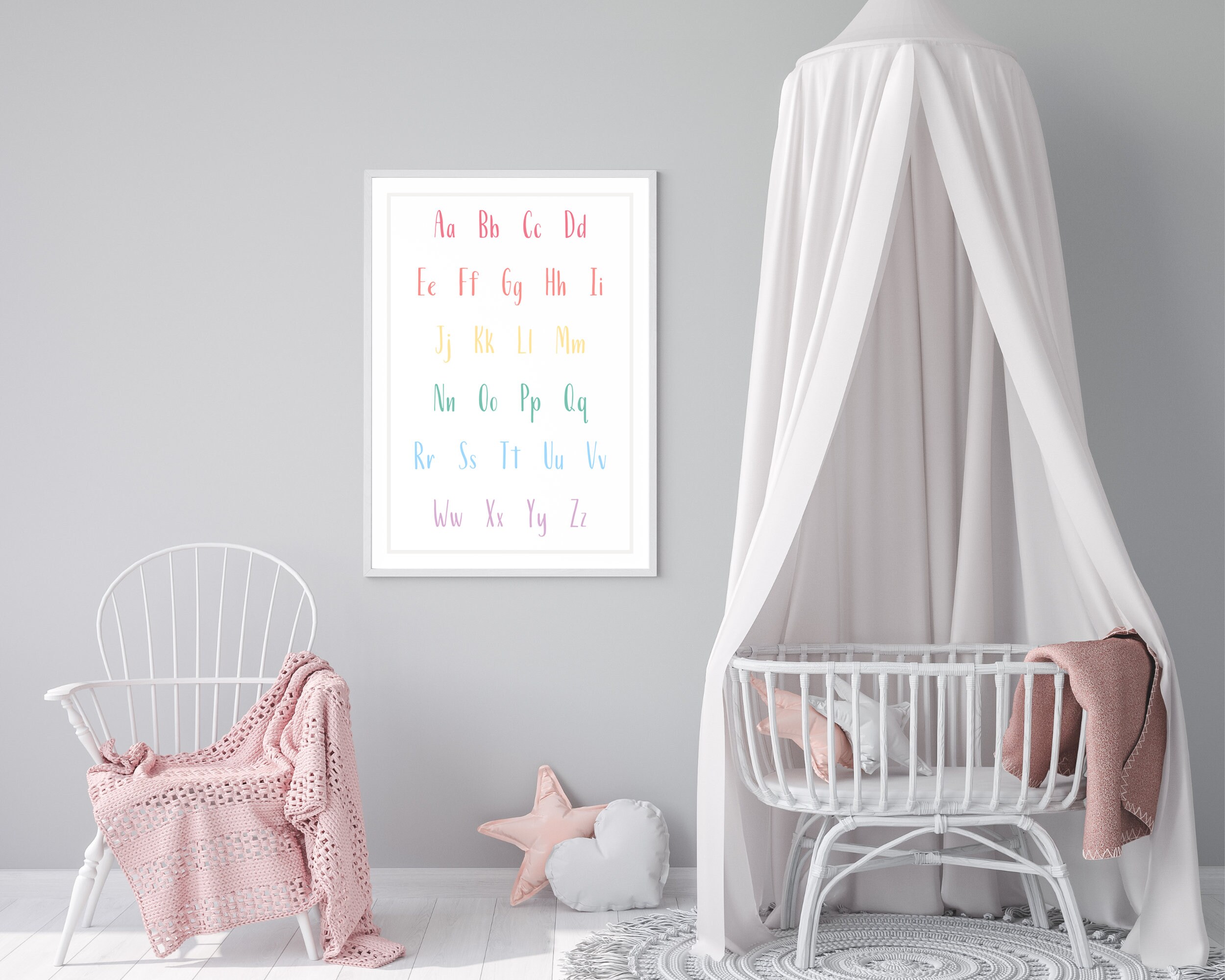 Alphabet Chart for Children's Room Nursery Decor Digital Download ...