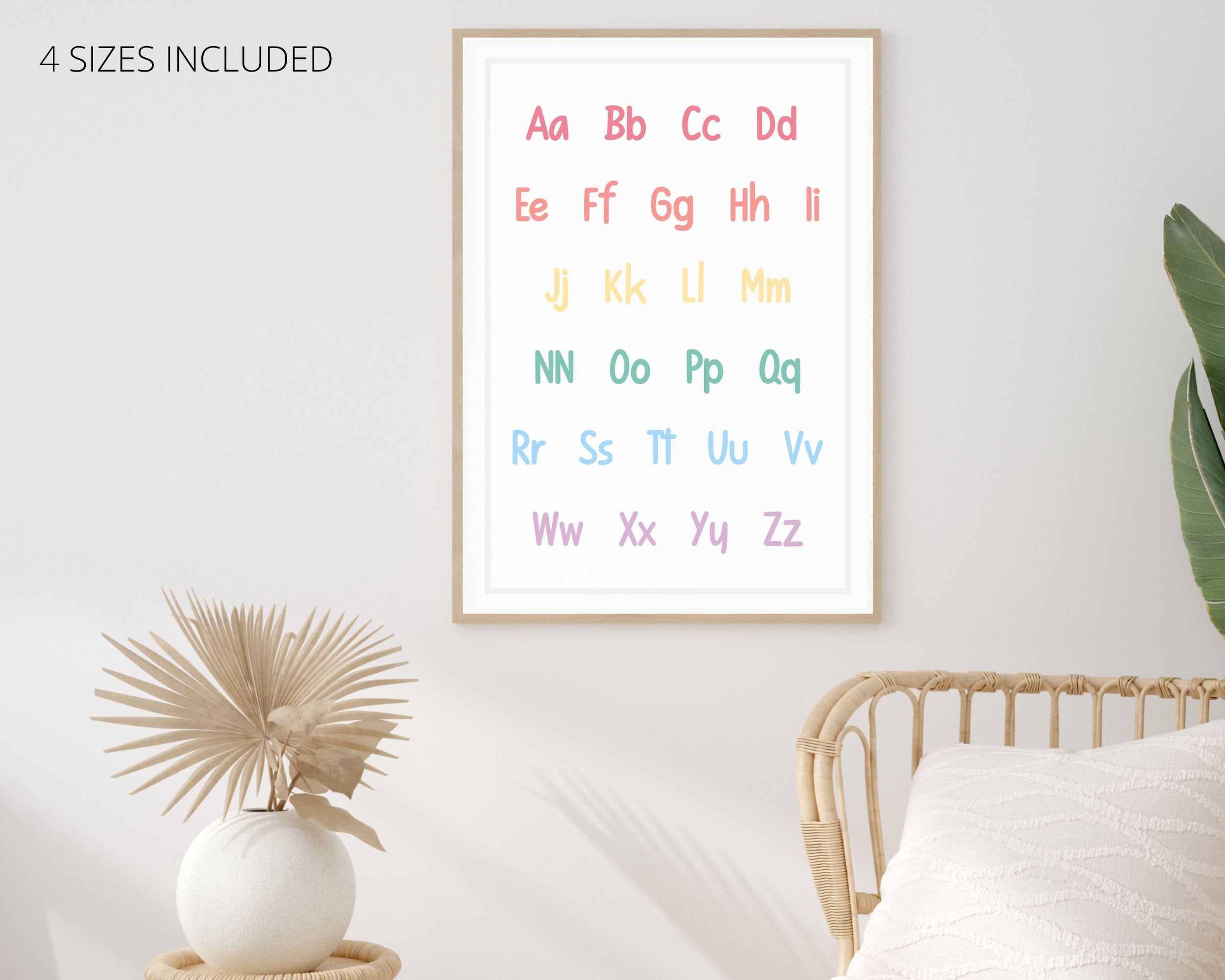 Alphabet Chart for Children's Room Nursery Decor Printable Digital ...