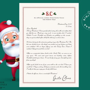 Instant Download Editable Santa Letter Printable Template - Etsy Australia