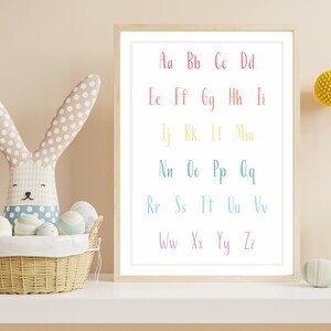 Alphabet Chart for Children's Room Nursery Decor Digital Download ...