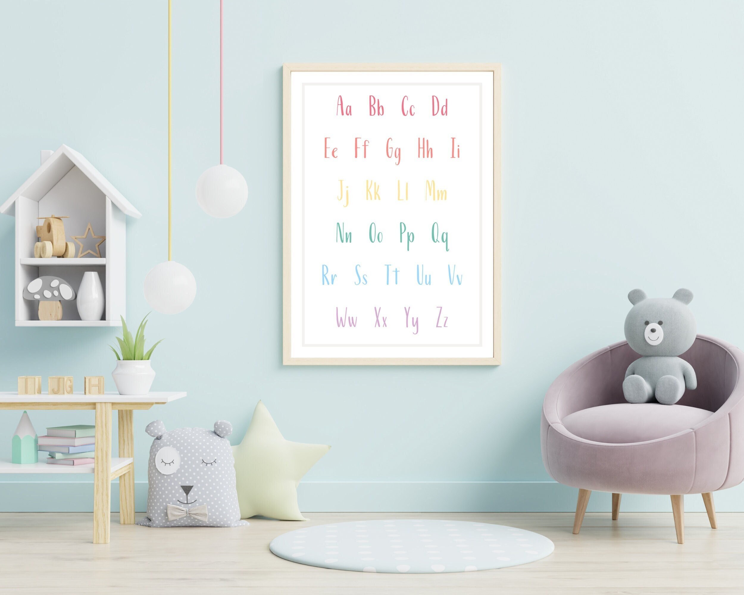 Alphabet Chart for Children's Room Nursery Decor Digital Download ...