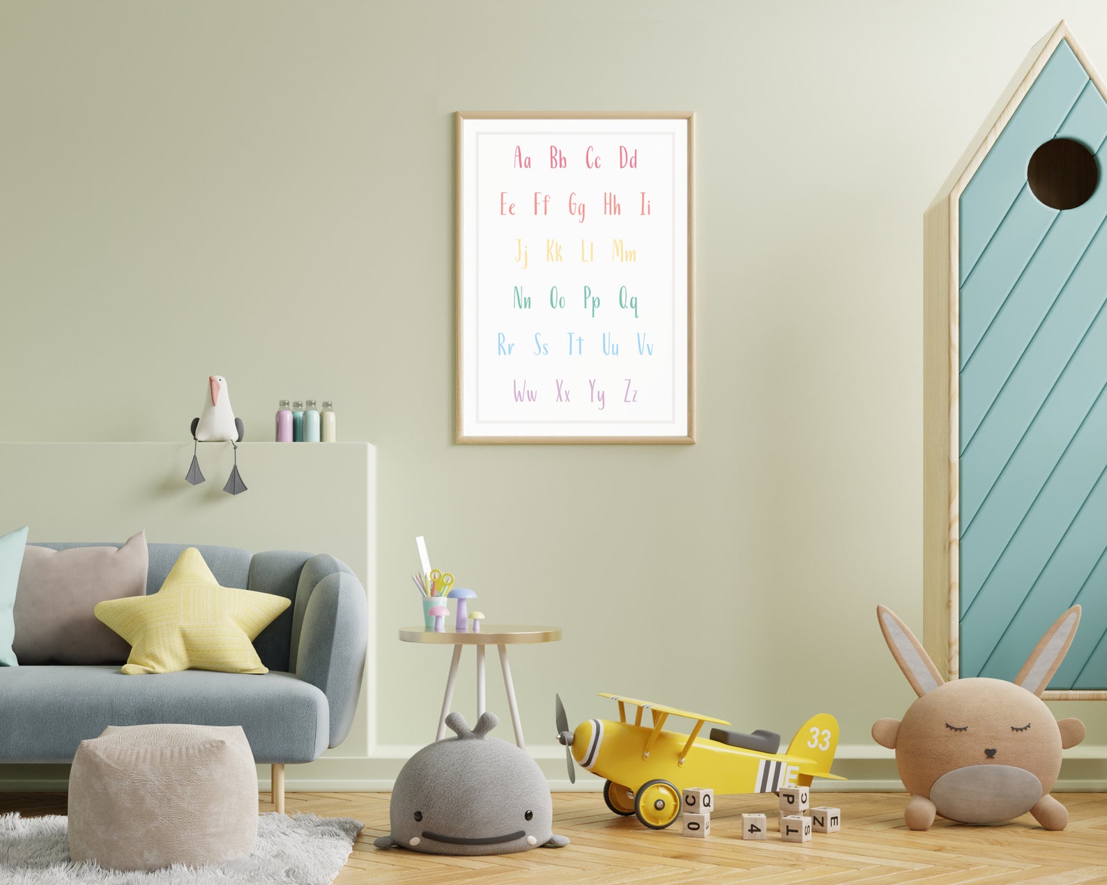 Alphabet Chart for Children's Room Nursery Decor Digital Download ...