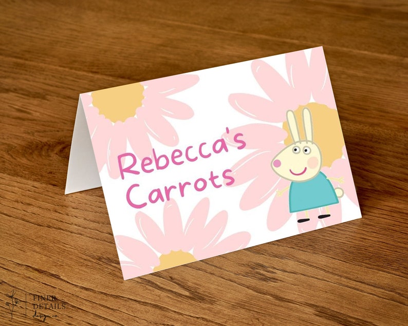 24 Pink Peppa Pig Printable Food Tent Snack Labels Peppa Pig Food Party ...