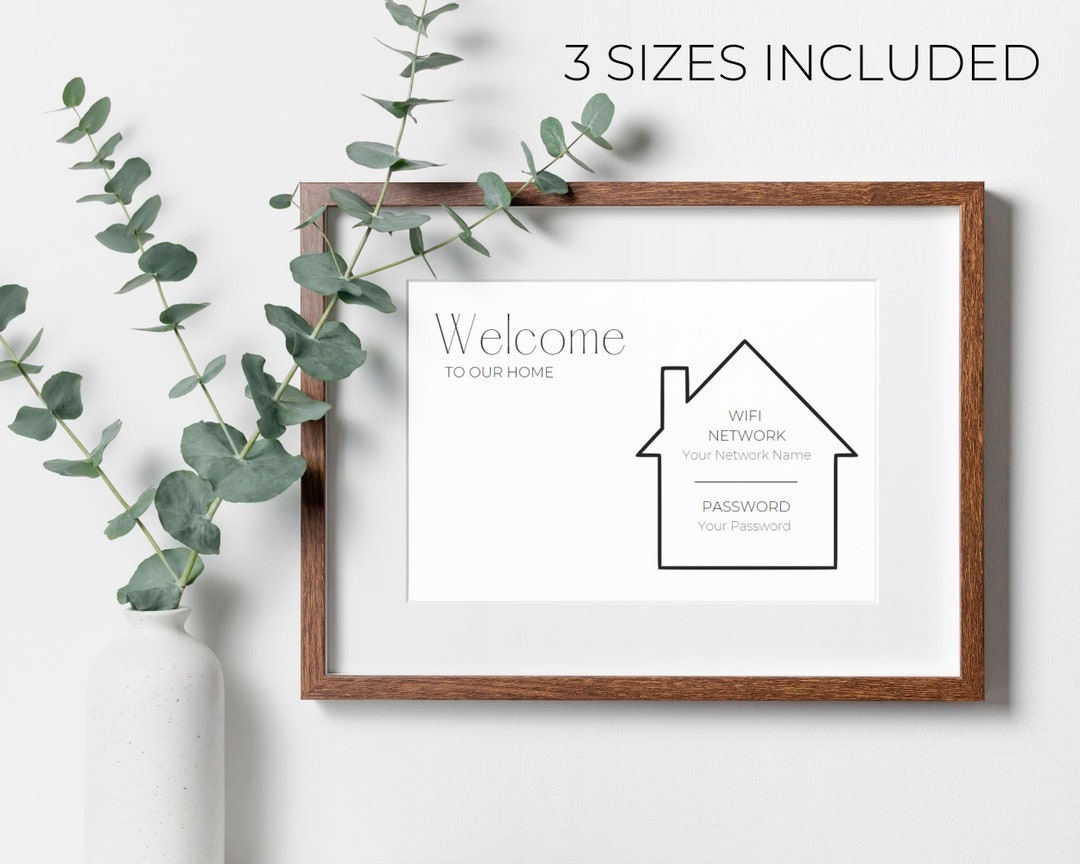 WIFI Password Sign Printable Wifi Sign WIFI Password Sign Editable Wifi ...