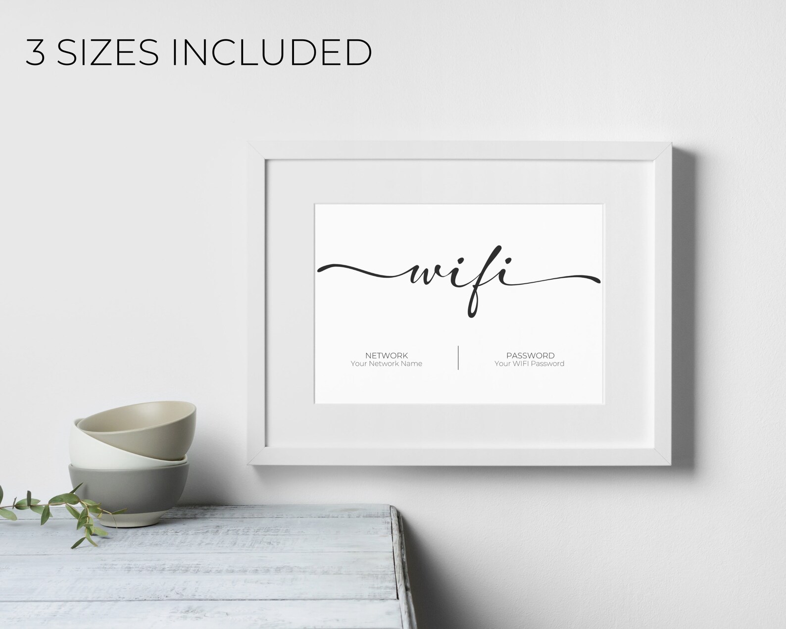 WIFI Password Sign Printable Wifi Sign Decor WIFI Password Sign ...