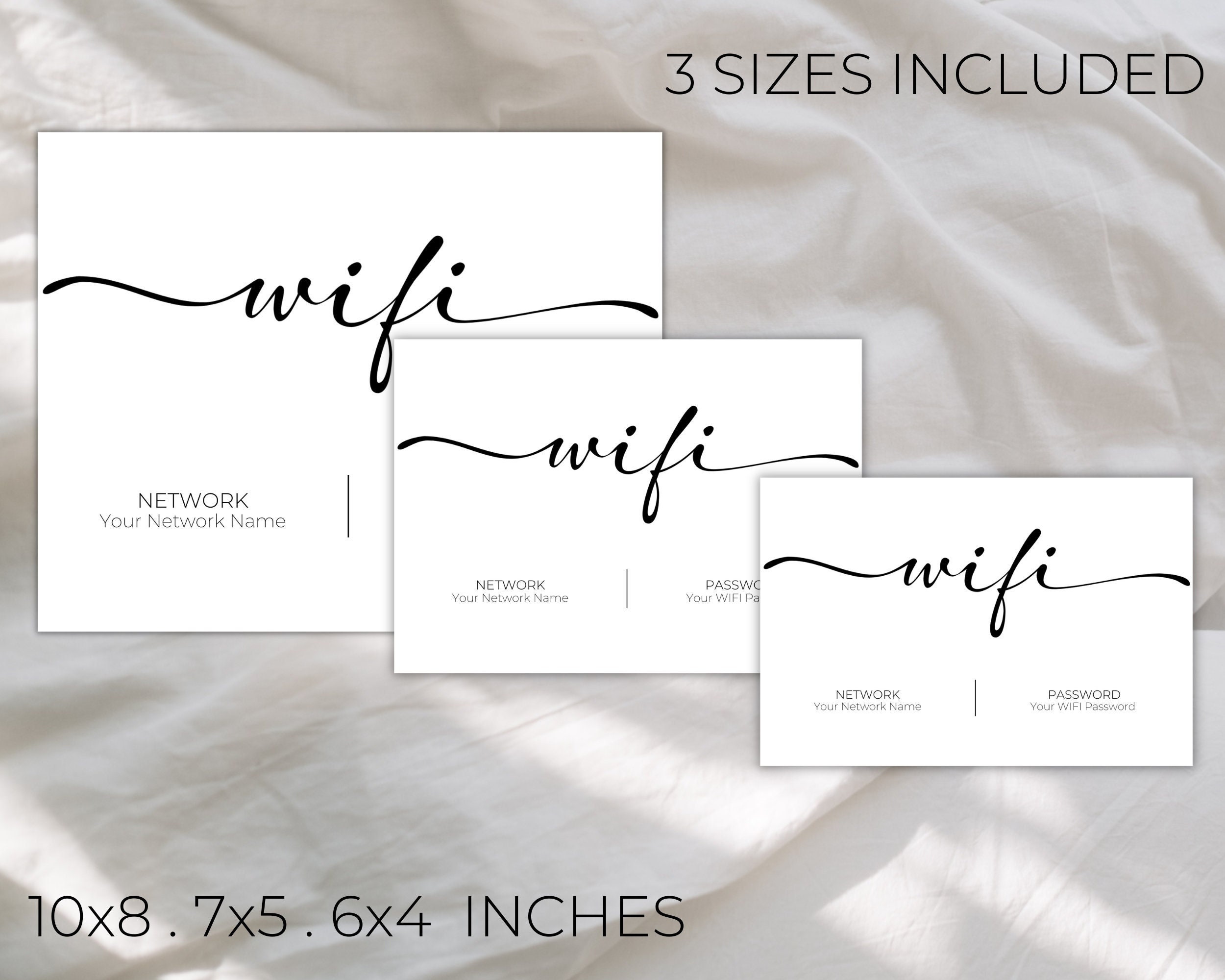 Editable WIFI Password Sign, Guest Room Decor (digital Download) - Etsy