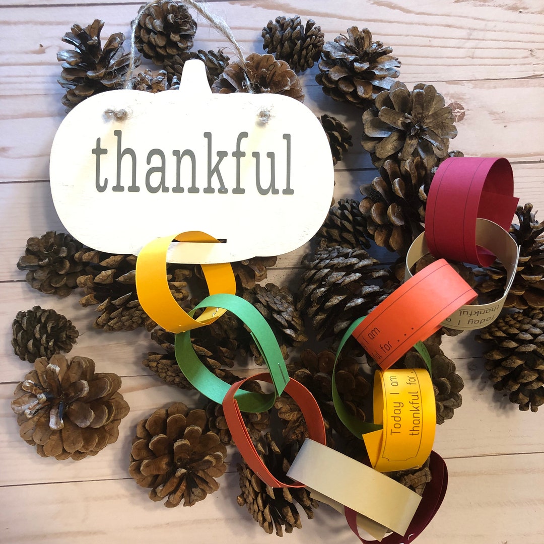 Kids Thankful Activity Chain I Am Thankful For Gratitude - Etsy