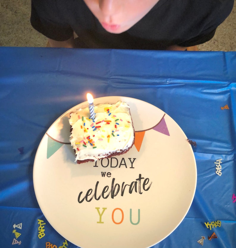 Today We Celebrate YOU Happy Birthday Plate Family - Etsy