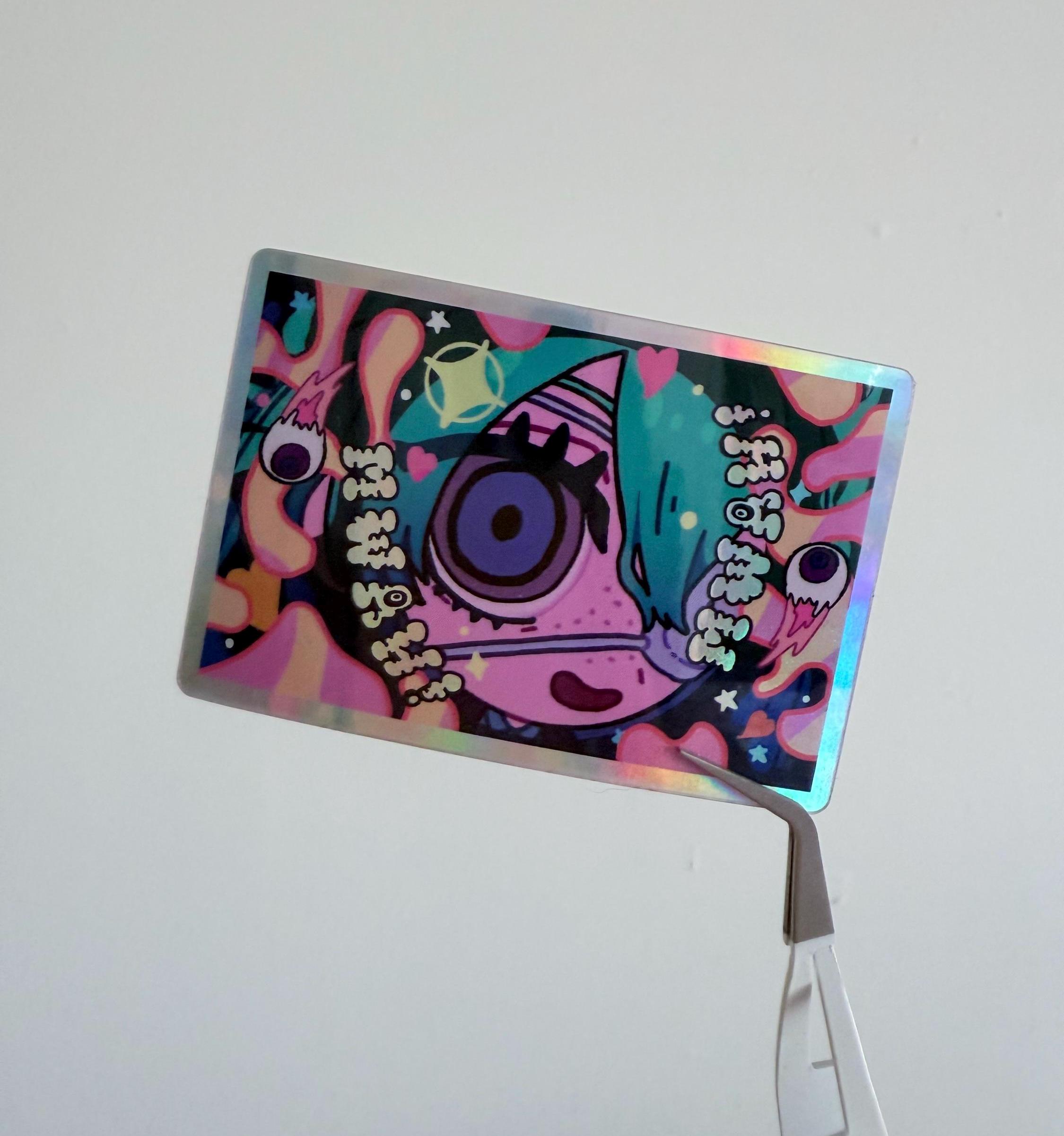 Holographic Monitoring Chibi Miku Sticker - Etsy