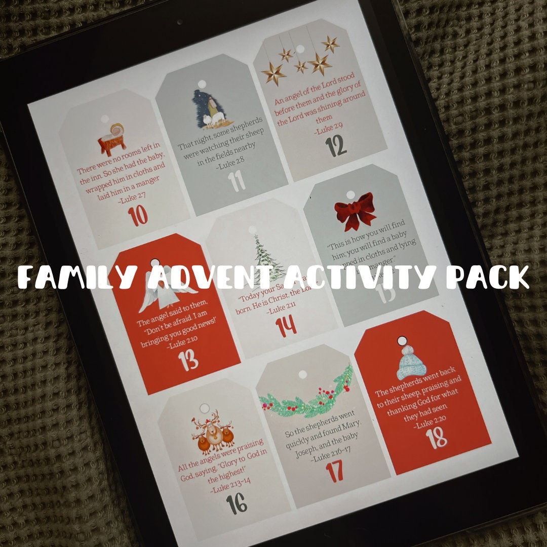 Kids and Family Advent Activity Pack - Etsy