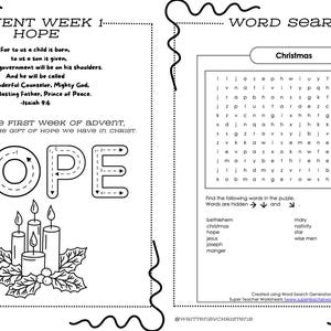Christmas Kids Sermon Notes - Advent Week 1 - Etsy