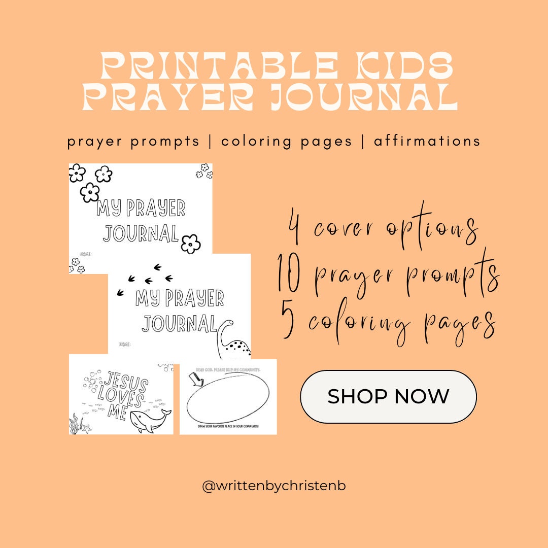 Printable Kids Prayer Journal - Etsy