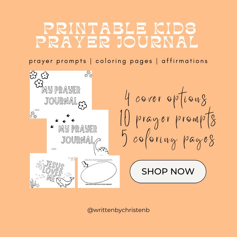 Printable Kids Prayer Journal - Etsy