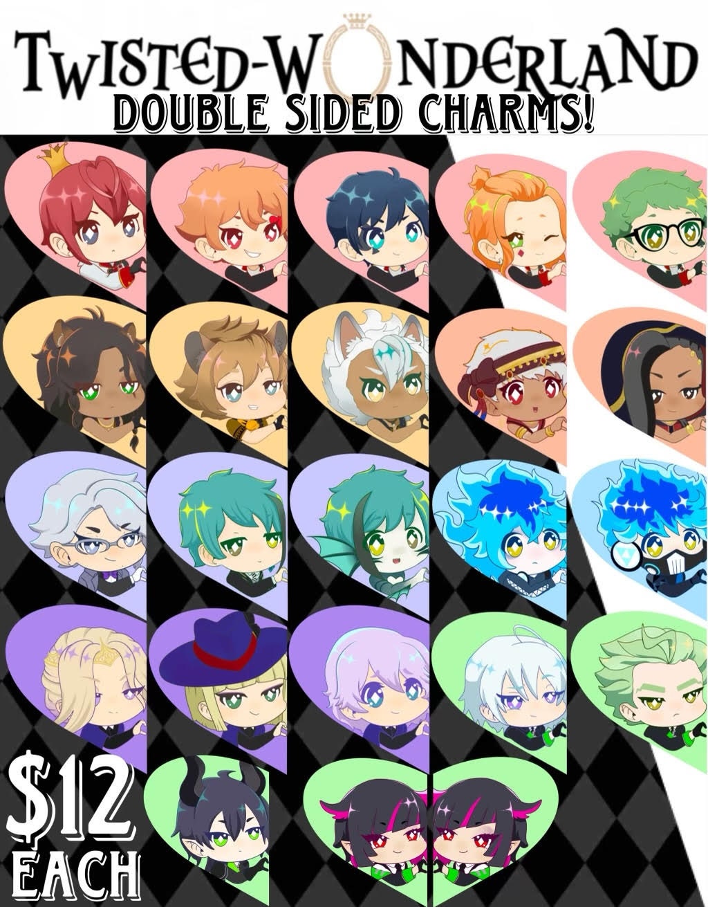 Acrylic Charms / Keychains Twst - Etsy