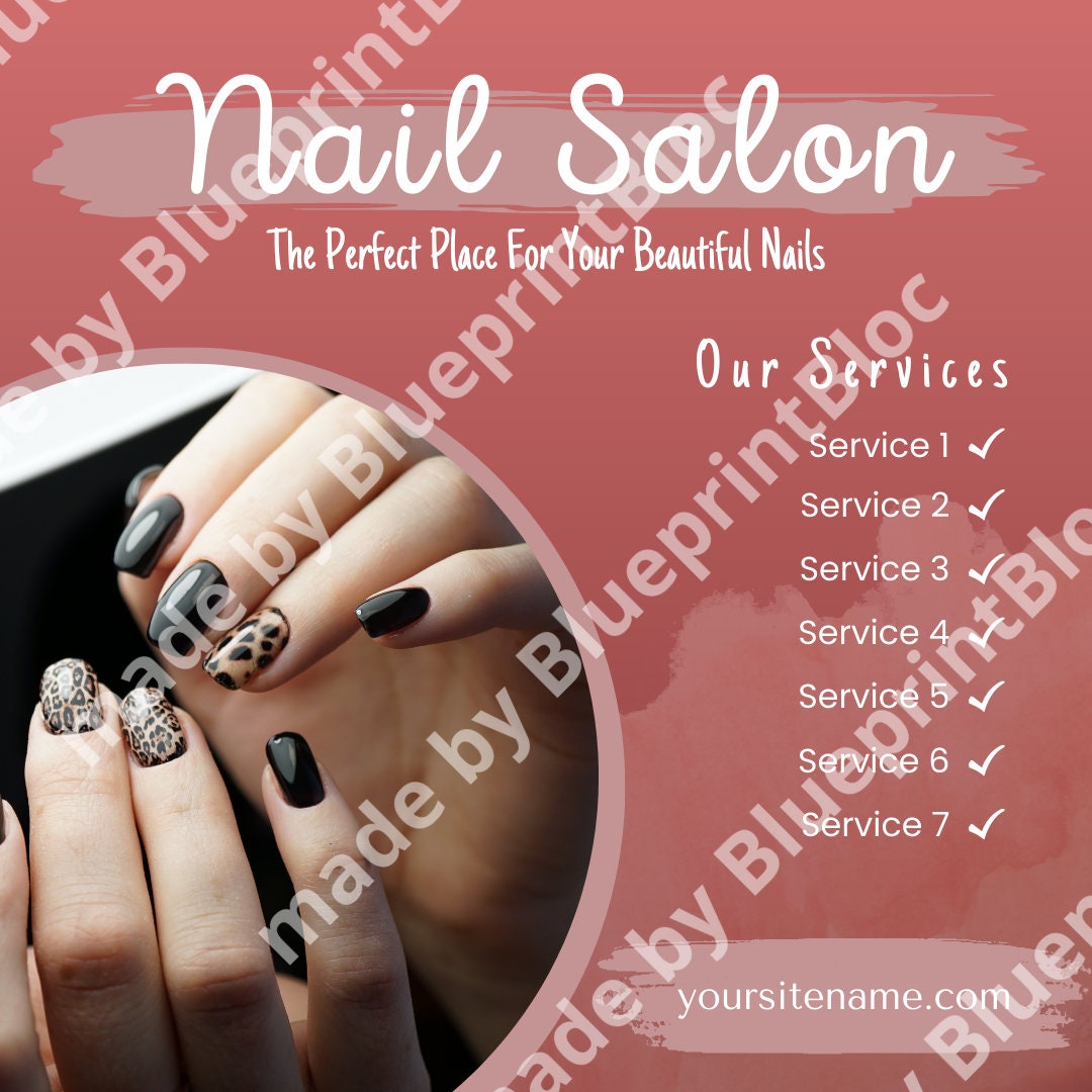 Nail Salon Instagram Post Template - Etsy