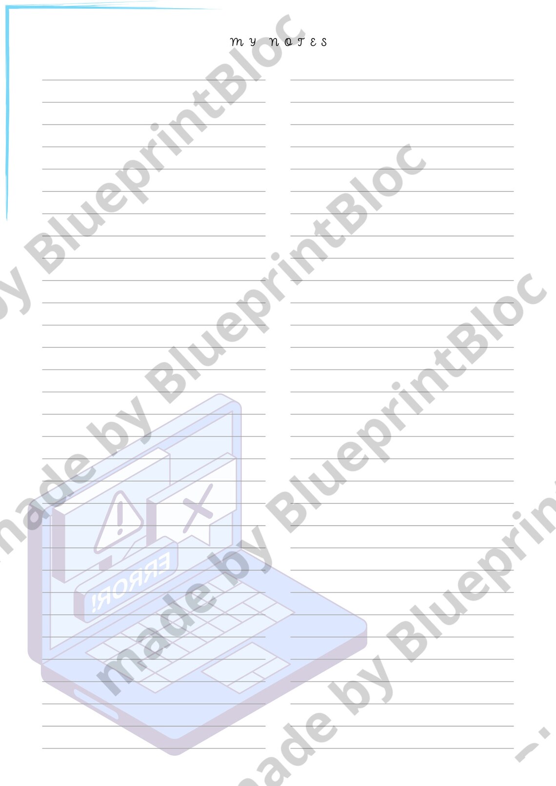 Aesthetic Notes Template - Etsy