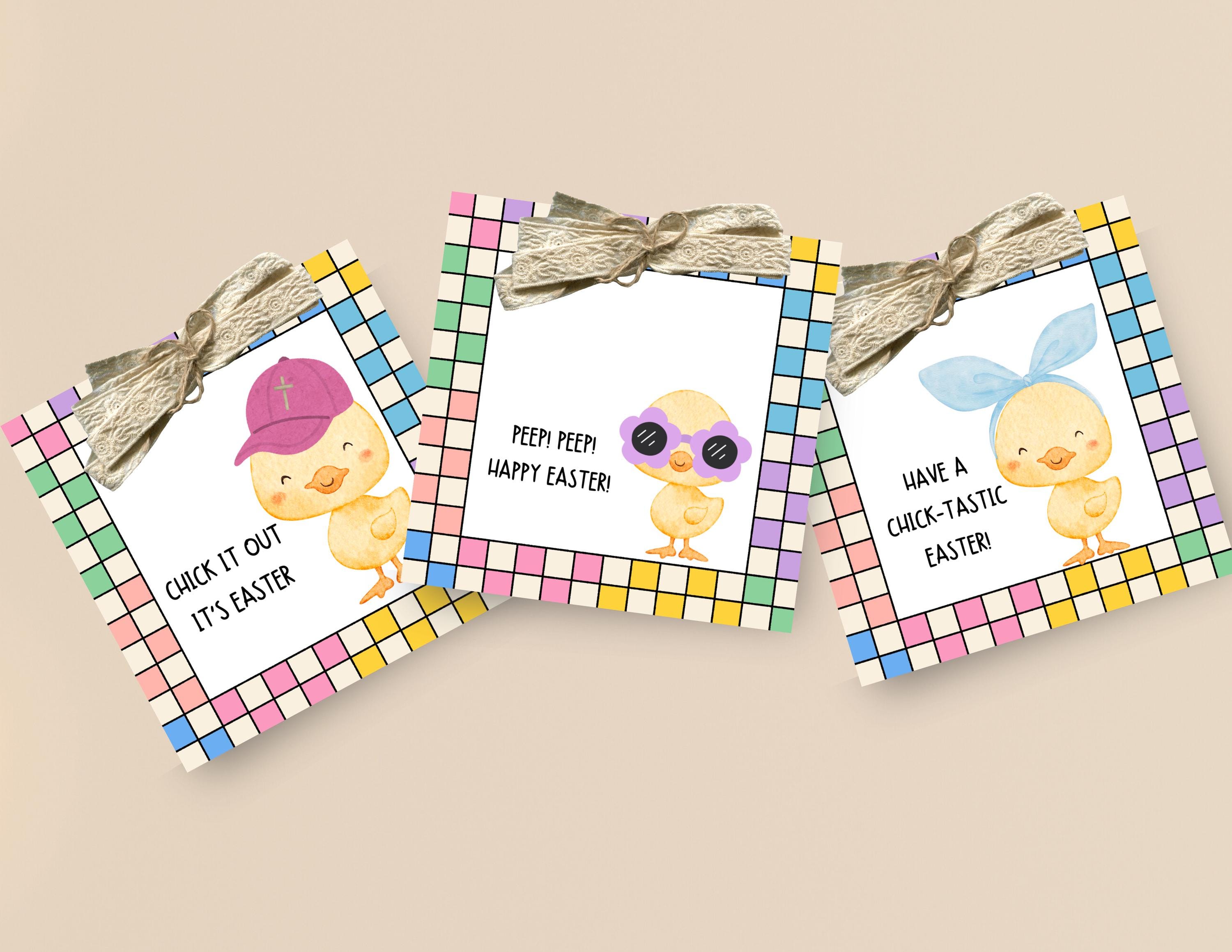 Printable Chick Gift Tags - Kids Classroom Treat Labels - Spring Basket ...
