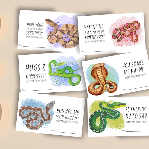 Snake Valentines - Etsy