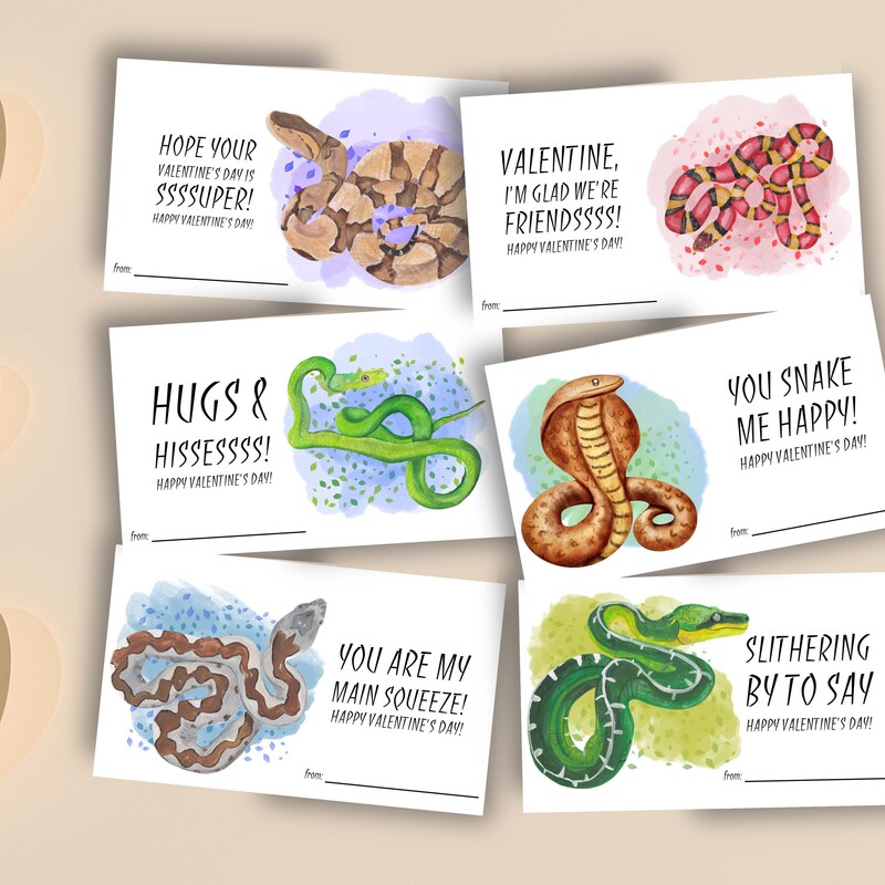 Snake Valentines - Etsy