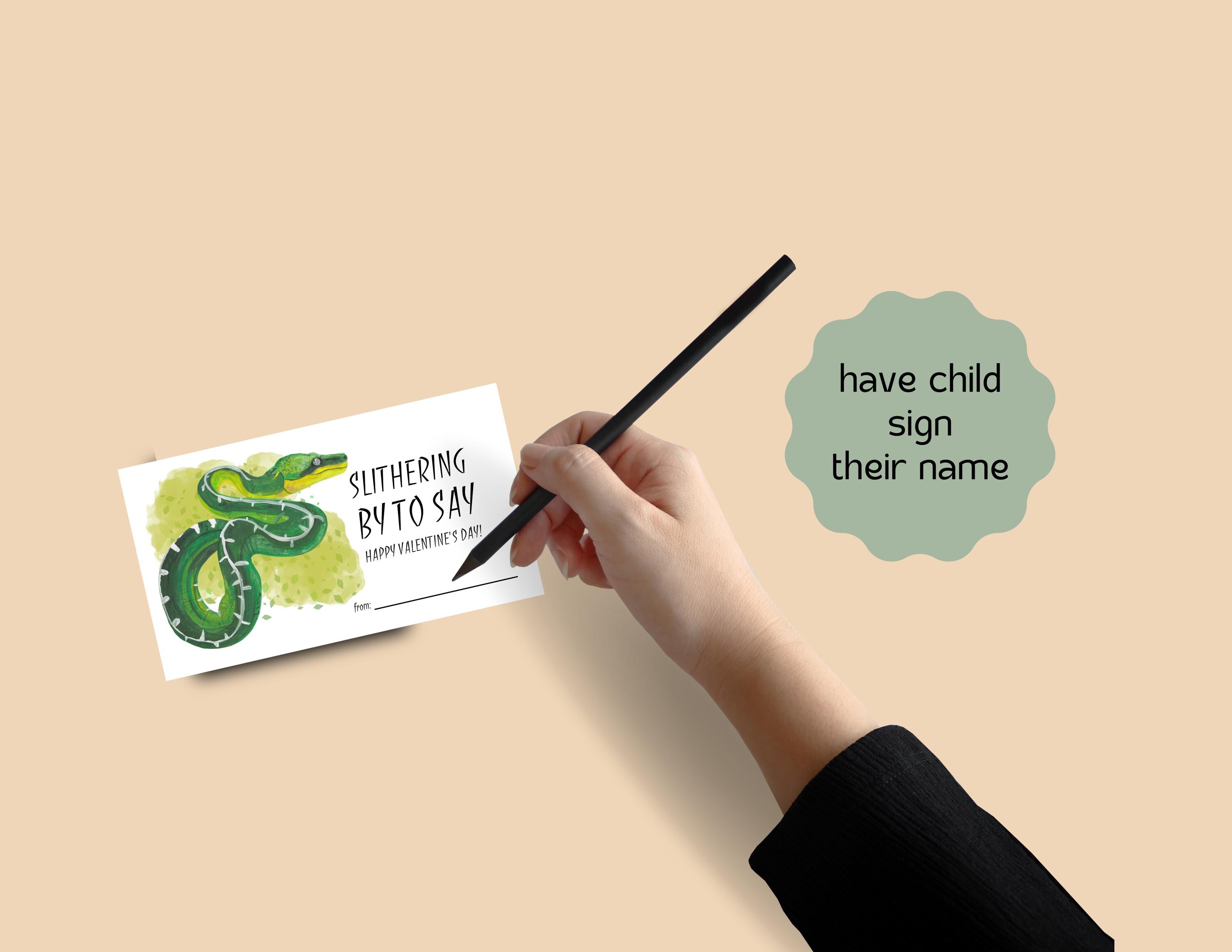 Snake Valentine Cards - Kids Classroom Printable - Digital Download - Etsy