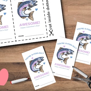 Printable Fishing Themed Valentine Cards - O-fish-ally Awesome ...