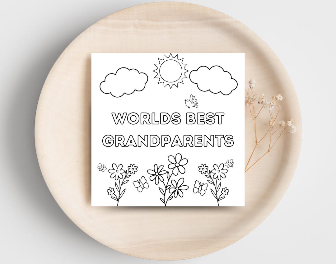 Grandparents Day Color-at-home Card – Printable DIY Greeting for Kids ...