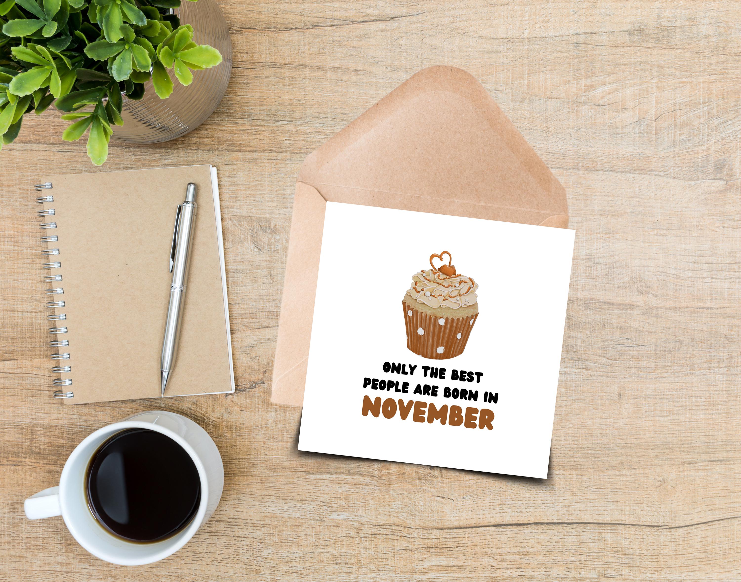 November Birthday Card - Fall Printable – Digital Download - Etsy