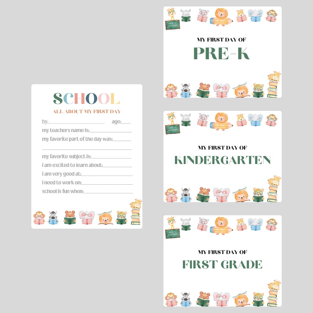 Printable School Questionnaire - Fun First Day Interview Sheet - Kids ...