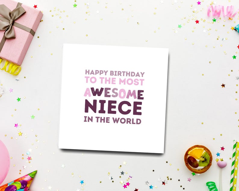 Niece’s Printable Birthday Card - Digital Download - Etsy