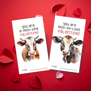 Funny Farm Cow Valentine Cards - Printable Classroom Valentines ...
