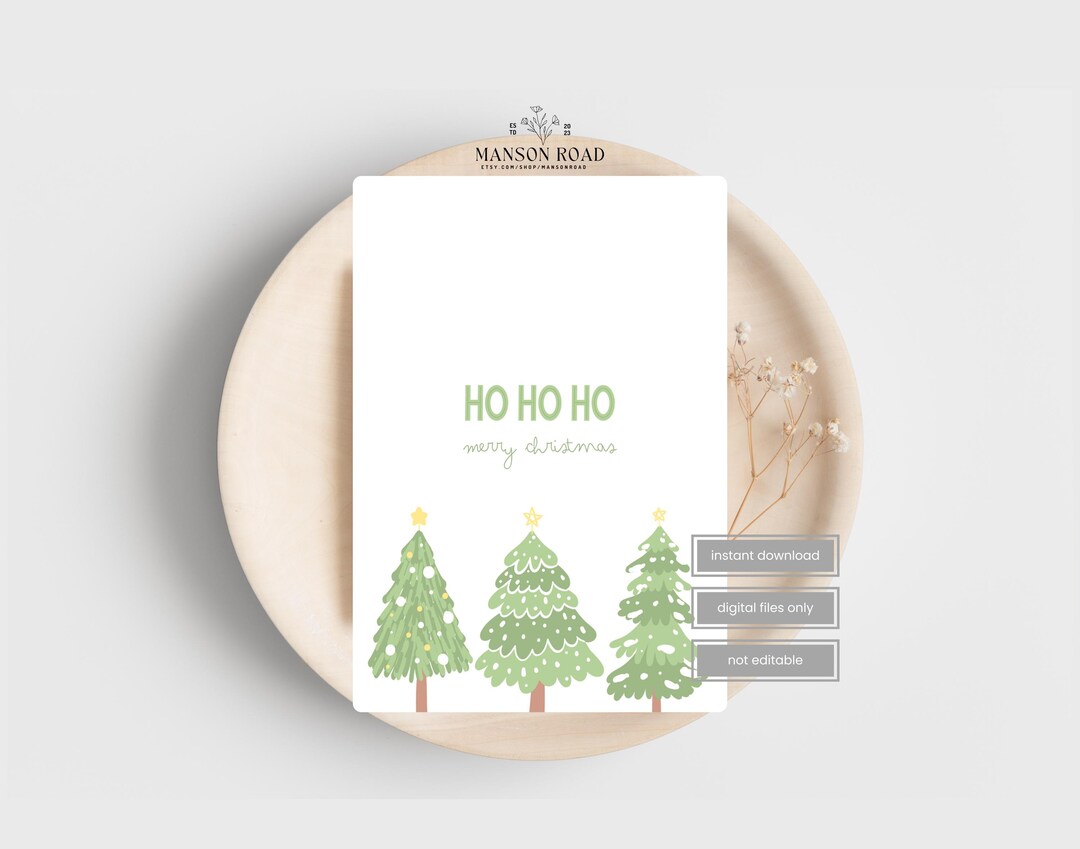 Ho Ho Ho Merry Christmas Instant Download - Etsy