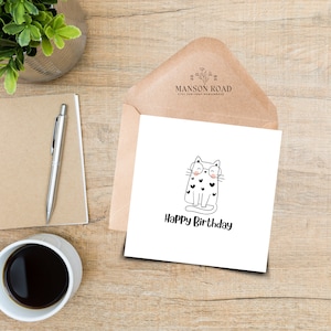 Adorable Printable Cat Lovers Birthday Card Perfect for Daughter ...