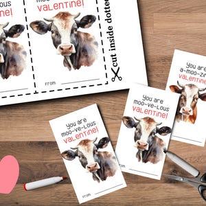 Funny Farm Cow Valentine Cards - Printable Classroom Valentines ...
