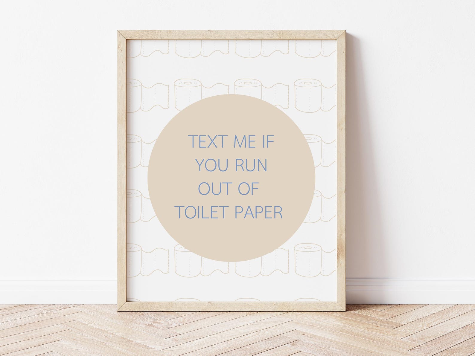 Text Me Toilet Paper Sign – Funny Bathroom Printable – Humorous Wall ...