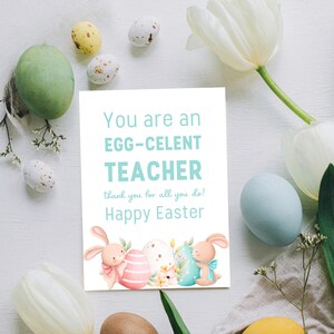 Teacher Easter Card - Appreciation Printable - Digital Download - Etsy