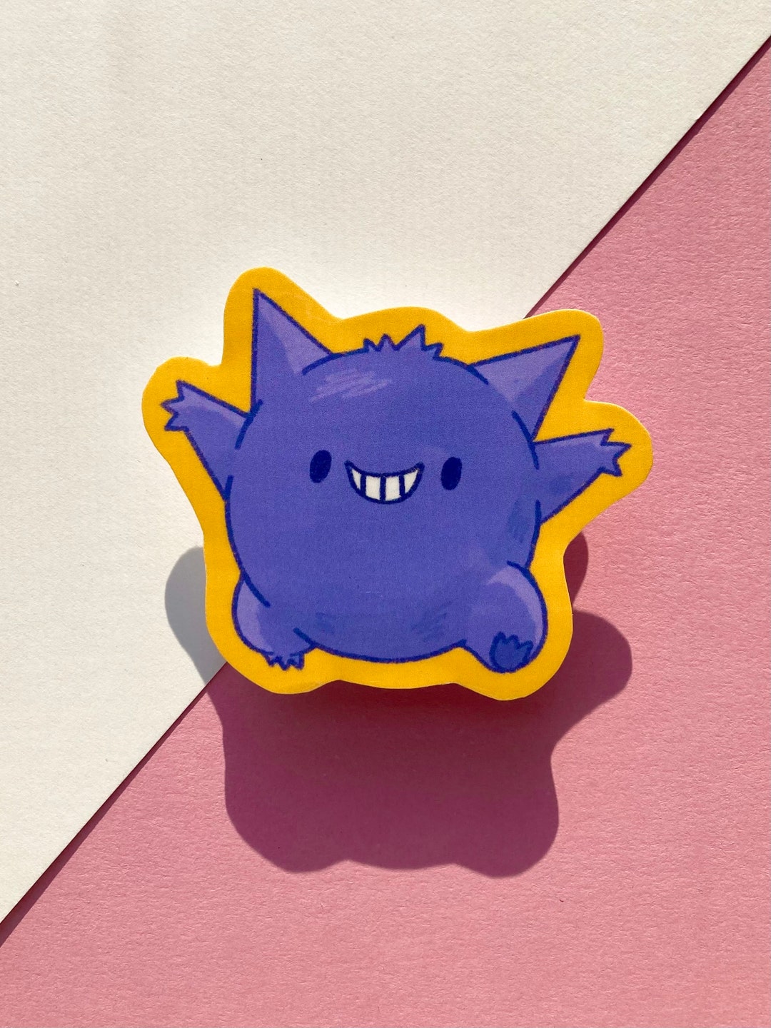 Cute Spooky Pokemon Sticker for Water Bottles, Waterproof Gengar ...