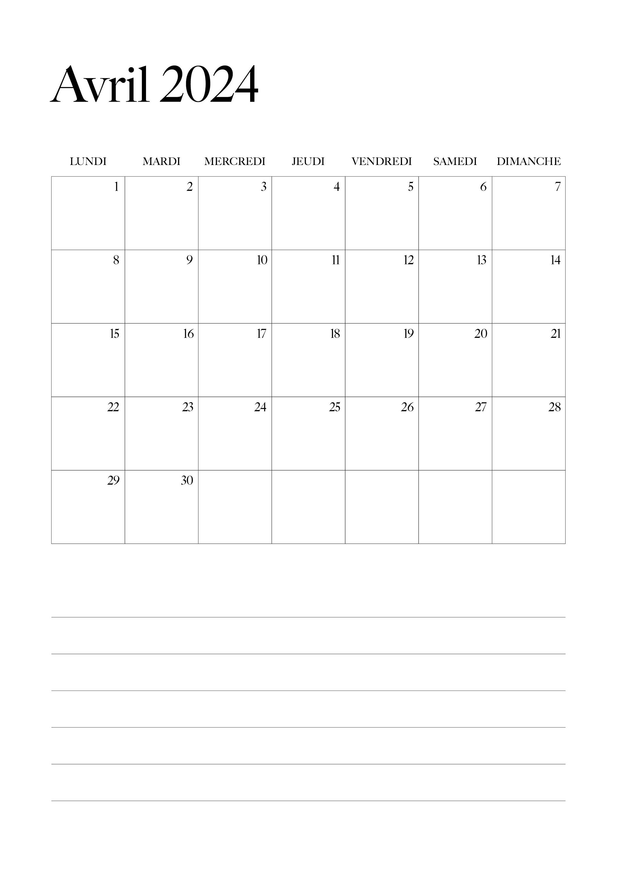2024 Calendar With Notes Printable, 2024 Agenda, 2024 Planner, 2024 ...